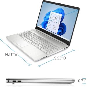 HP 2022 Notebook Laptop, 15.6" HD Touchscreen Display, Intel Core i5-1135G7, 32GB DDR4 RAM, 2TB PCIe SSD, Wi-Fi 5, Webcam, Bluetooth, HDMI, Windows 11 Home, Silver, TGC Accessories