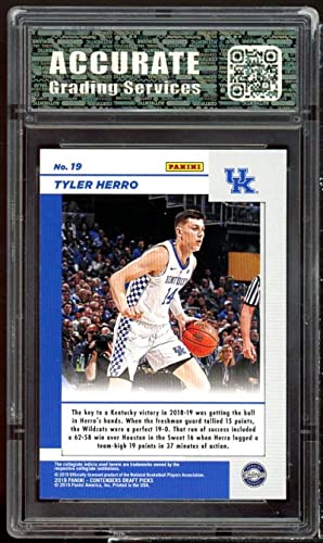 Tyler Herro Rookie Card 2019-20 Contenders Draft #19 AGS 10 GEM MT