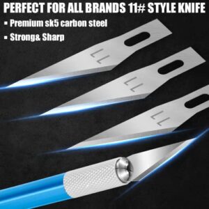 Exacto Knife Craft Knife Hobby Knife 74 Pack with 4 Upgrade Sharp Hobby Knives and 70 Spare Knife Blades, 150 PCS Exacto Knife Blades #11 Sharp Hobby Knife Blades