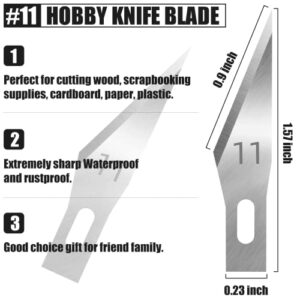 Exacto Knife Craft Knife Hobby Knife 74 Pack with 4 Upgrade Sharp Hobby Knives and 70 Spare Knife Blades, 150 PCS Exacto Knife Blades #11 Sharp Hobby Knife Blades