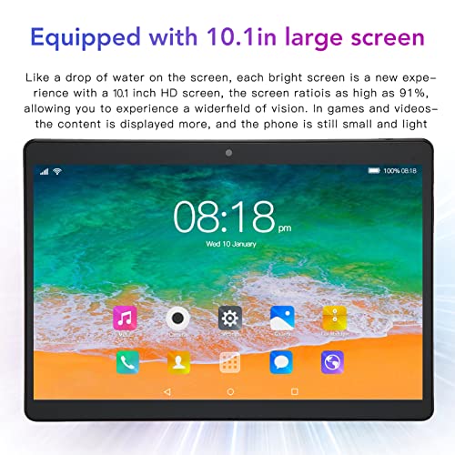 GOWENIC 10.1in Tablet, 6GB RAM 128GB ROM Tablet PC, 1920 X 1080 IPS HD Screen, 2MP 5MP Camera, Type C Charging, Support Dual Band WiFi, BT5.0, GPS, Storage Expansion