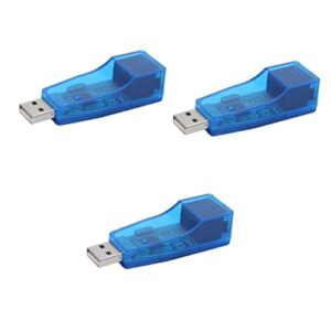 solustre 3pcs universal adapter usb adaptor 10/100 ethernet usb lan usb ethernet adapter usb adpter chip computer