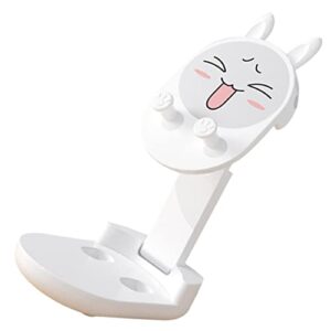 mikikit rabbit ear phone holder car tablet mount tablet mount for car desktop tablet stand portable phone bracket tablet stand for desk car cellphone holder telescopic pp telephone white