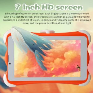 FOTABPYTI Kids Tablet 128GB Expandable Memory 7 Inch 1280x800 WiFi Kids Tablet Eye Protection for Watching TV (US Plug)