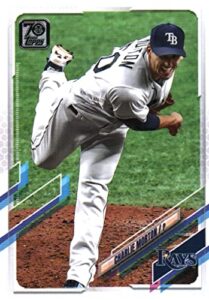 charlie morton 70th anniversary collectible baseball card - 2021 topps series one 70th anniversary baseball card #36 (rays) free shipping & tracking