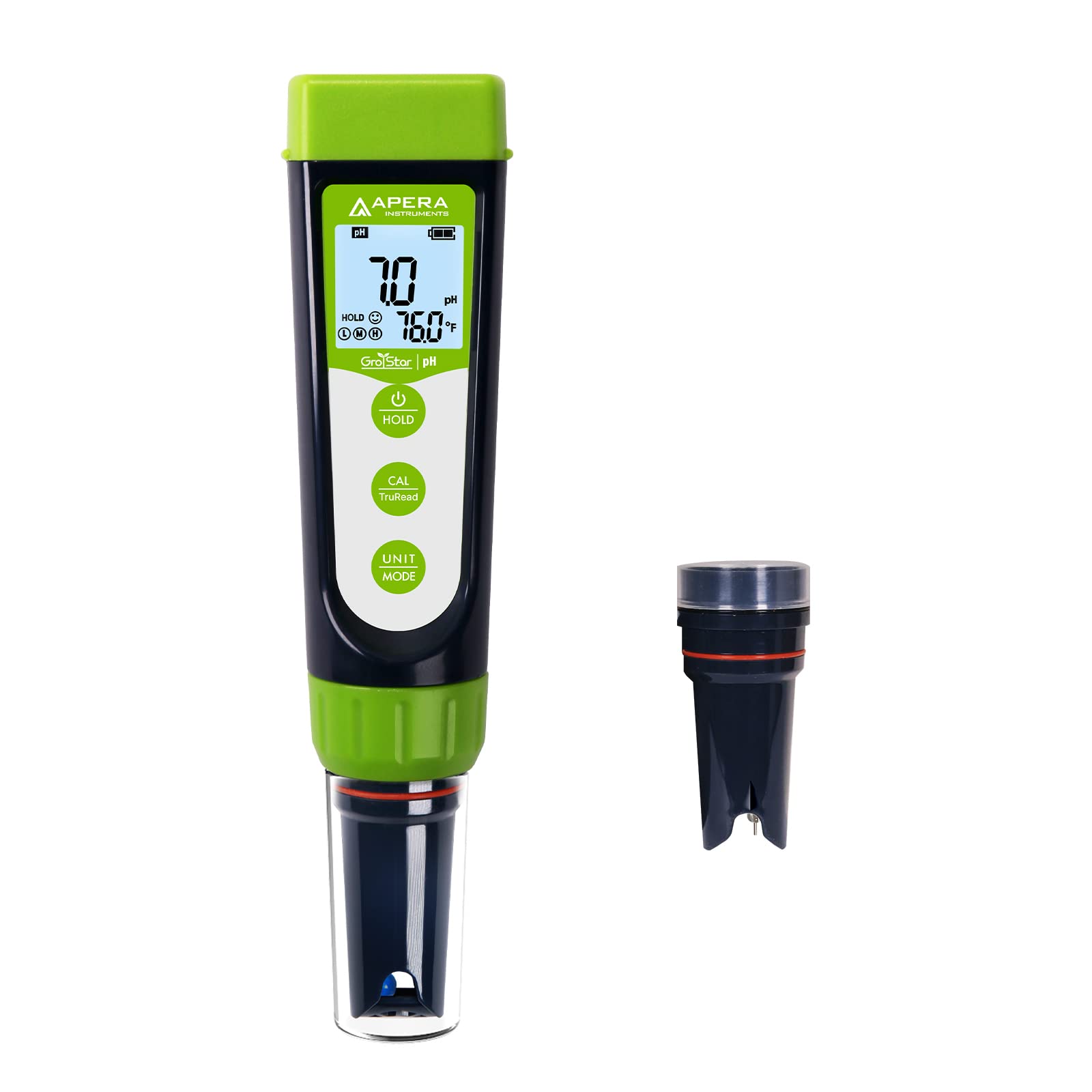 Apera Instruments GroStar Series GS1-P pH/ORP Pen Tester Kit with Replaceable Double-Junction pH Probe and ORP Probe for Hydroponics Water Quality Testing, Gen II