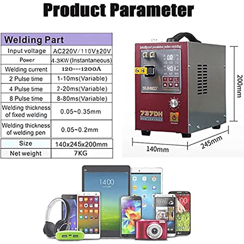 ALSUP 737DH Induction time delay Battery spot Welder, Intelligent Welder, Pulse spot Welder, 18650 Lithium ion Battery Welding, Heavy Duty Small Welder CE Certification