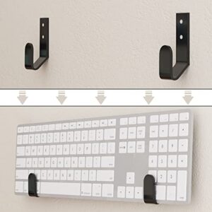 Keyboard Wall Hanger Universal for Gaming Mechanical Keyboards, Keyboard Wall Mount Storage Organizer Compatible with Logitech/Razer/Microsoft/Kensington, etc., for Devices Thickness < 2.5cm