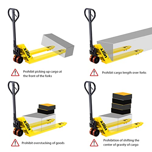 Xilin Manual Pallet Jack Hand Pallet Truck 48" Lx27“W 6600lbs Capacity BF-III-3