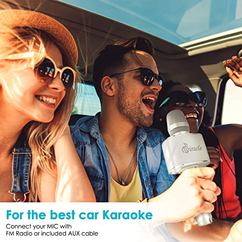 M100 - Bluetooth Karaoke Microphone - Carpool Karaoke Microphone - Bluetooth Microphone Wireless - Portable Handheld Karaoke Mic and Speaker with LED Screen - Wireless Microphones for Kids and Adults