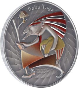 2023 de world of cryptids powercoin baba yaga 1 oz silver coin 2$ niue 2023 1 oz antique finish