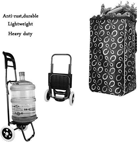 Shopping Trolley on Wheels Multi Function Shopping Cart,Portable Cart Collapsible Trolley Luggage Cart Cart Arc Design Appearance Atmosphere Storage Hand Trucks,