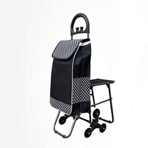 shopping trolley on wheels multi function shopping cart trip portable elderly people can be folded with chair lever car trolley storage hand trucks,brown ,