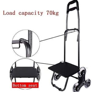 Shopping Trolley on Wheels Multi Function Shopping Cart Folding Trolley Portable with Triangular Wheel Climbing Stairs Walking Enthusiast with 70Kg Weight Storage Hand Trucks,Red ,Shopping Troll