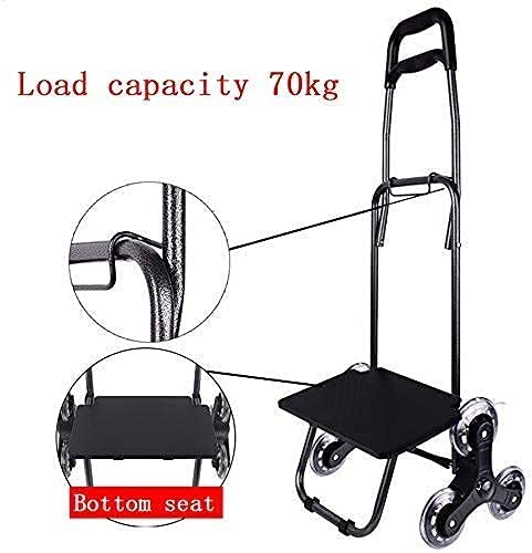 Shopping Trolley on Wheels Multi Function Shopping Cart Folding Trolley Portable with Triangular Wheel Climbing Stairs Walking Enthusiast with 70Kg Weight Storage Hand Trucks,Red ,Shopping Troll