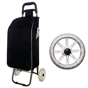 Shopping Trolley on Wheels Multi Function Shopping Cart Travel Cart Collapsible Portable Single Wheel Lever Car Small Trailer Trolley Storage Hand Trucks,Brown ,