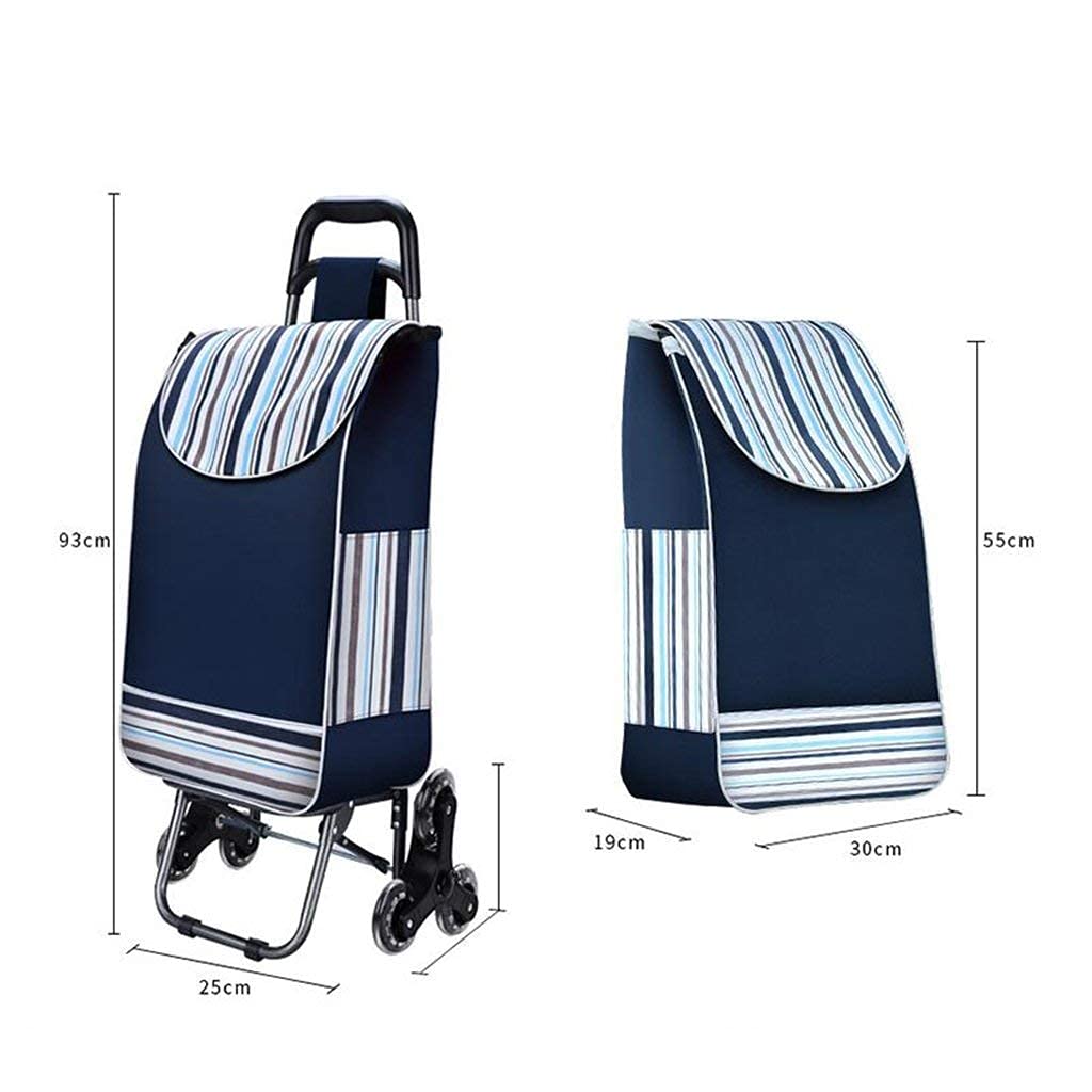 Shopping Trolley on Wheels Multi Function Shopping Cart Climbing Stairs Cart Small Cart Collapsible Crystal Wheel Trolley Lever Car Small Trailer Luggage Cart Contains Cloth Bag Storage Hand Trucks