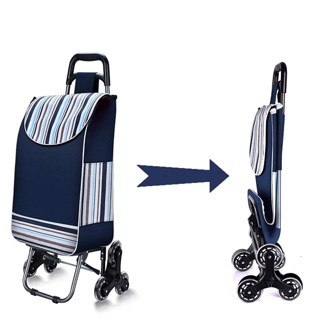 Shopping Trolley on Wheels Multi Function Shopping Cart Climbing Stairs Cart Small Cart Collapsible Crystal Wheel Trolley Lever Car Small Trailer Luggage Cart Contains Cloth Bag Storage Hand Trucks