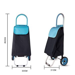 Shopping Trolley on Wheels Multi Function Shopping Cart Aluminum Alloy Cart/Luggage Cart/Trolley/Portable Cart/Folding Trolley/Ad 15 Kg Storage Hand Trucks,