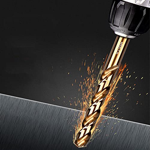 2pcs 5mm Metric M35 Cobalt Steel Heat Resistant Twist Drill Bit Straight Shank to Cut Through Hard Metals, 5% Cobalt M35 Grade HSS-CO