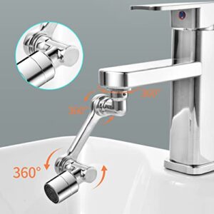 1080 Rotating Faucet Extender Aerato,1080 Faucet Extender Brass,Universal Splash Filter Faucet 1080 Rotating,2 Water Outlet Modes,for washbasin