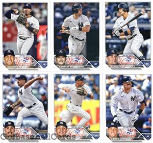 2023 topps series 1 new york yankees team set of 9 cards: gerrit cole(#45), aaron judge(#62), josh donaldson(#64), oswald peraza(#94), nestor cortes(#143), isiah kiner-falefa(#162), andrew benintendi(#197), aaron judge(#245), gleyber torres(#299) - gotbas