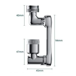 1080 Rotating Faucet Extender Aerato,1080 Faucet Extender Brass,Universal Splash Filter Faucet 1080 Rotating,2 Water Outlet Modes,for Toilets