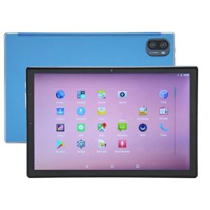 HD Tablet, 10 Inch Blue Large Screen IPS HD Tablet for Android 11 4G Network 5GWIFI for Entertainment (US Plug)