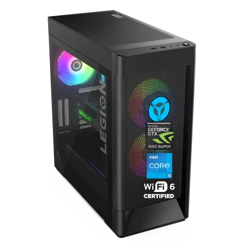 Lenovo Legion Tower 5i Gaming Desktop, Intel Core i5-11500 Processor, GeForce GTX 1660 Super Graphics, 16GB RAM, 1TB SSD, HDMI, DisplayPort, Wired KB&Mouse, Wi-Fi 6, Windows 11 Home