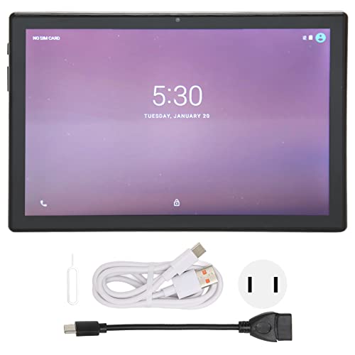 Naroote 10 Inch Tablet, Gray Octa Core Processor HD Tablet 100-240V for Study for Android 11 (US Plug)