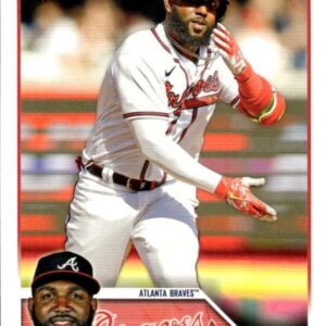 2023 TOPPS #125 MARCELL OZUNA ATLANTA BRAVES BASEBALL OFFICIAL TRADING CARD OF THE MLB