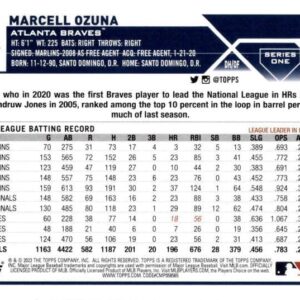 2023 TOPPS #125 MARCELL OZUNA ATLANTA BRAVES BASEBALL OFFICIAL TRADING CARD OF THE MLB