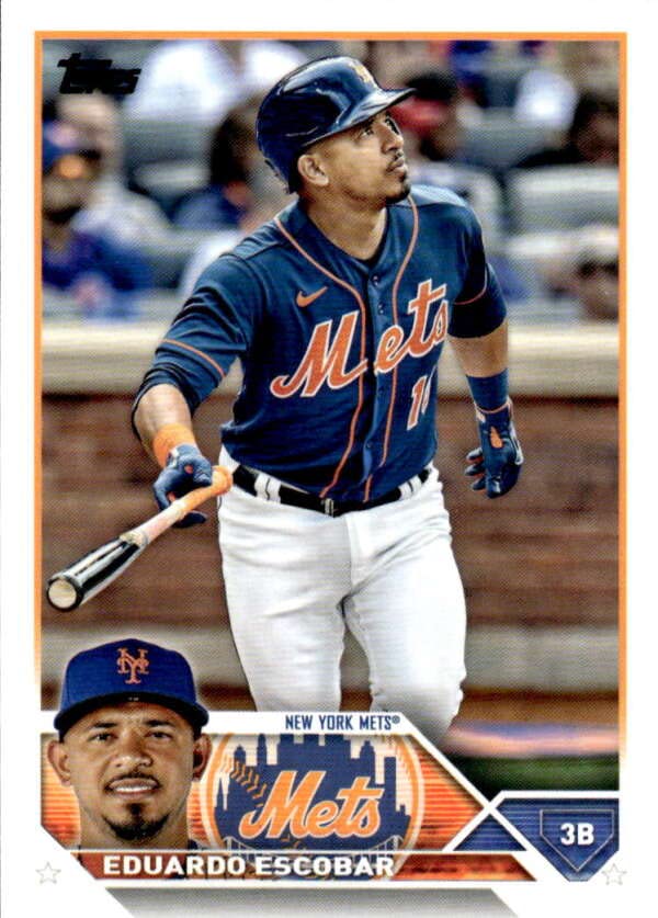 2023 TOPPS #118 EDUARDO ESCOBAR NEW YORK METS BASEBALL OFFICIAL TRADING CARD OF THE MLB