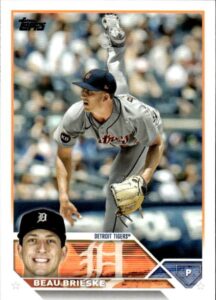 2023 topps #184 beau brieske detroit tigers baseball official trading card of the mlb