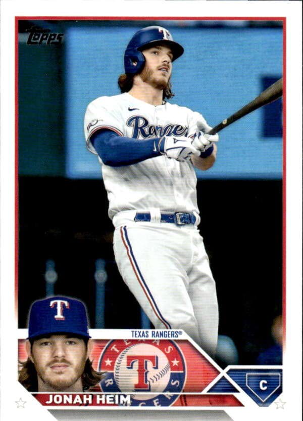 2023 TOPPS #141 JONAH HEIM TEXAS RANGERS BASEBALL OFFICIAL TRADING CARD OF THE MLB