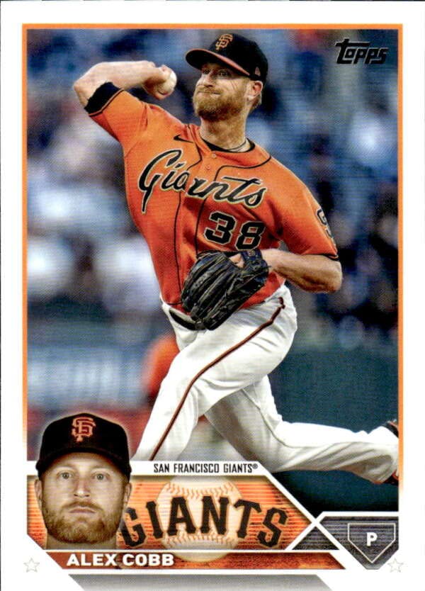 2023 TOPPS #108 ALEX COBB SAN FRANCISCO GIANTS BASEBALL OFFICIAL TRADING CARD OF THE MLB