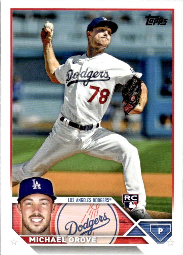 2023 Topps #15 Michael Grove Los Angeles Dodgers (RC - Rookie Card) NM-MT MLB Baseball