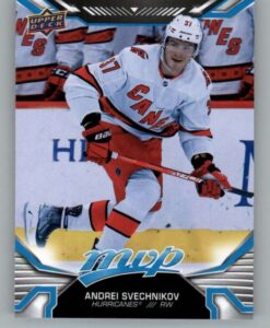 hockey trading card nhl 2022-23 upper deck mvp #15 andrei svechnikov nm near mint hurricanes