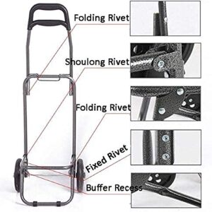 Shopping Trolley on Wheels Multi Function Shopping Cart Fashion Aluminum Folding Portable Trolley More Durable Double Side Pocket Space Storage Hand Trucks,Blue,Crystal Wheel ,Sh