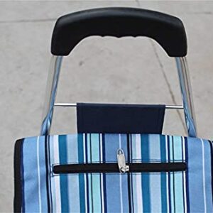 Shopping Trolley on Wheels Multi Function Shopping Cart Six Rounds Climbing Stairs Trolley/Grocery Trailer/Folding Cart/Aluminum Alloy Pull Rod Car/Elderly Bag Car/Portable Cart Storage Hand Trucks