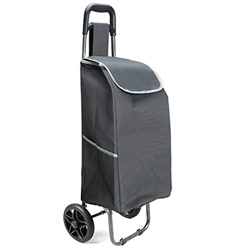 Shopping Trolley on Wheels Multi Function Shopping Cart Travel Elderly Cart Collapsible Portable Cart Luggage Cart Lever Car Trolley Storage Hand Trucks,Light Brown ,