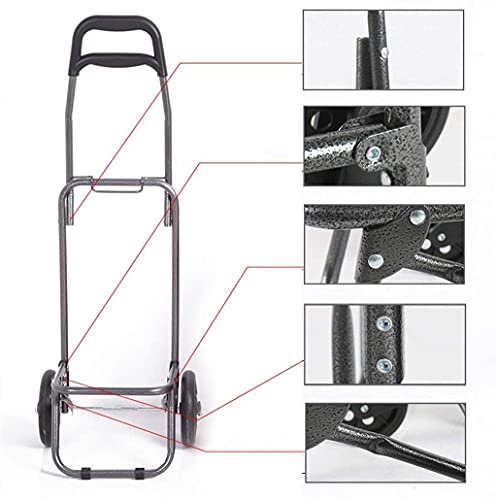 Shopping Trolley on Wheels Multi Function Shopping Cart Travel Elderly Cart Collapsible Portable Cart Luggage Cart Lever Car Trolley Storage Hand Trucks,Light Brown ,