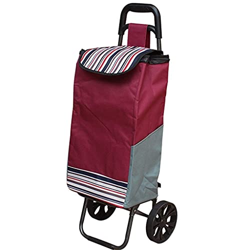 Shopping Trolley on Wheels Multi Function Shopping Cart Foldable Portable Trailer/Old Man's Bag Car/Two Wheel Cart/Waterproof Oxford Cloth Bag/Load 35 Kg Storage Hand Trucks,#3 ,