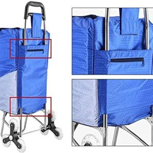 Shopping Trolley on Wheels Multi Function Shopping Cart Fashion Folding Portable Luggage Small Trailer Labor-Saving Large Capacity Stainless Steel Rod Storage Hand Trucks,B ,