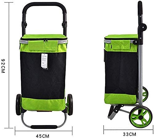 Shopping Trolley on Wheels Multi Function Shopping Cart 2-Wheel Collapsible Foldable Trolley Grocery Cart Shopper Luggage Cart Storage Hand Trucks,#1 ,