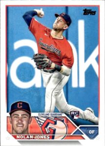 2023 topps #129 nolan jones cleveland guardians (rc - rookie card) nm-mt mlb baseball