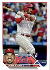 2023 topps #209 darick hall rc philadelphia phillies baseball official trading card of the mlb