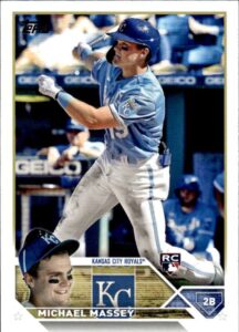 2023 topps #167 michael massey kansas city royals (rc - rookie card) nm-mt mlb baseball