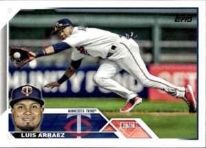 2023 topps #217 luis arraez minnesota twins baseball official trading card of the mlb