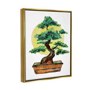 Stupell Industries Bonsai Tree Sun Shape Floating Framed Wall Art, Design by Sebastian Grafmann